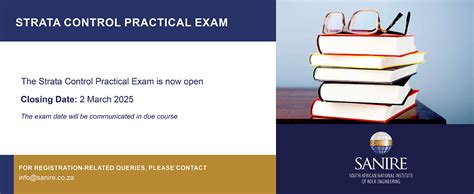 Sanire Registrations For The Strata Control Practical Exam Are Now Open