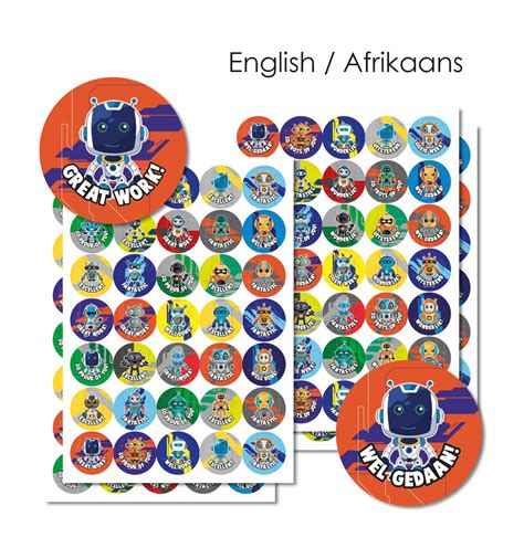 Robotics Reward Stickers Redfern School Labels