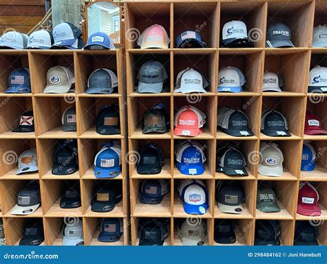 The Hat Display In A Bass Pro Shop In Islamorada Florida Editorial