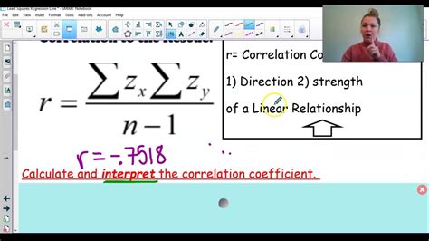 Correlation Coefficient Ap Stats Youtube
