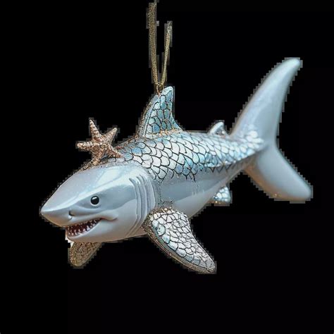 «Белая акула с морской звездой — картинка создана в Шедевруме