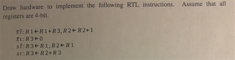 Solved Draw Hardware To Implement The Following Rtl