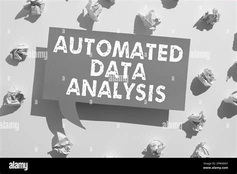Text Caption Presenting Automated Data Analysis Word For Artificial