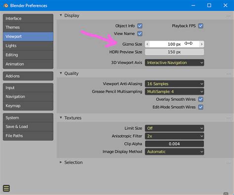 Change Gizmo S Axis Manipulator Size Thickness Basics Interface Blender Artists Community