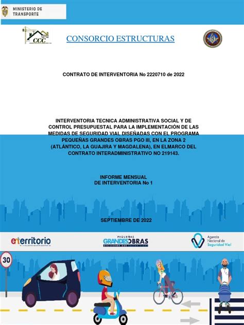 Informe Mensual De Interventoría N1 Zona2 Pdf