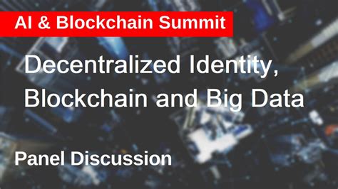 Decentralized Identity Blockchain And Big Data Panel Descussion At AI Blockchain Summit