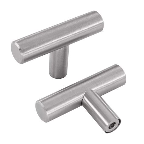 Lontan 20 Pack Silver Cupboard Knobs Brushed Nickel T Bar Kitchen Cabinet Handles Stainless