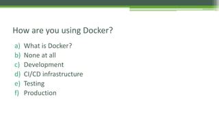Continuous Delivery Workflow With Docker Ppt