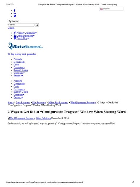 2 Ways To Get Rid Of Configuration Progress Window When Starting Word Data Recovery Blog