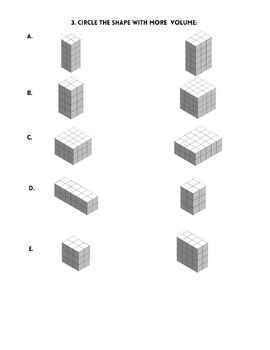 Counting Unit Cubes Worksheet 1 5 MD 4 TPT