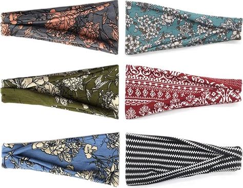 Botc Haarband 6 Stuks Dames Haarbanden Boho Hoofdbanden Retro