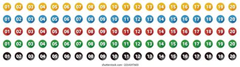 Set Icons Numbers Vector Illustration On Stock Vector Royalty Free