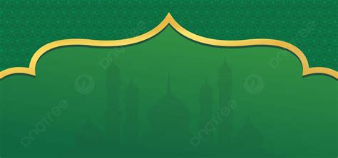 Islamic Background Ornament Vector Green Background Islamic