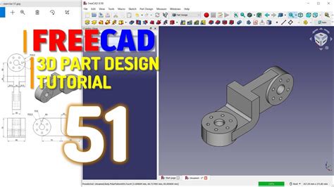 exercise 51 freecad part design tutorial for beginner youtube