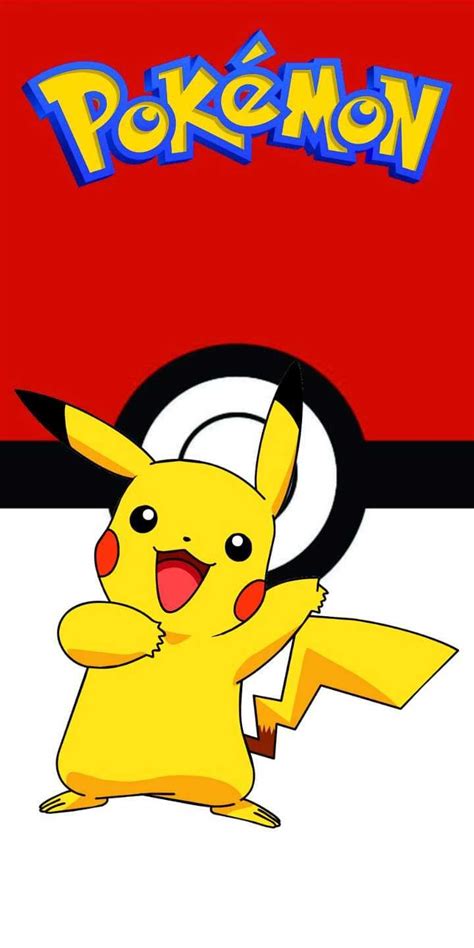 The Pokemon Pikachu Is Sitting In Front Of A Red Car