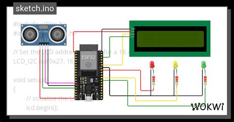 Sensor Ketinggian Air Wokwi Esp32 Stm32 Arduino Simulator