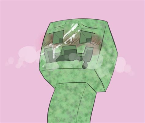 Rule 34 2020 Ambiguous Gender Aroused Blocky Blush Bodily Fluids Breath Creeper Minecraft