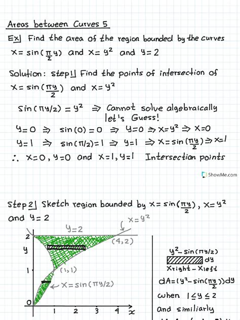 Areas Between Curves 5 Pdf 115 Pdf