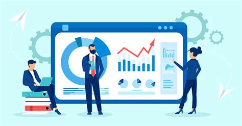 재무 보고서 및 투자를 모니터링하는 비즈니스 분석 팀의 벡터 위험 요소에 대한 스톡 벡터 아트 및 기타 이미지 위험 요소 테크놀로지 개념 Istock