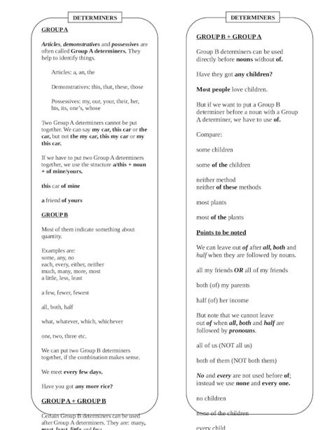 Doc Exercises Determiners Dokumen Tips