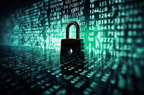 Premium Ai Image Lock Screen Pixelated With 3d Binary Code Pattern