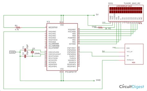 gas detection and ppm measurement using pic microcontroller and mq gas