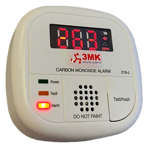 3mk C15 L Battery Powered Digital Carbon Monoxide Detector 3mk Security Safety 3mk C15 L Battery Powered Digital Carbon Monoxide Detector 3mk Security Safety