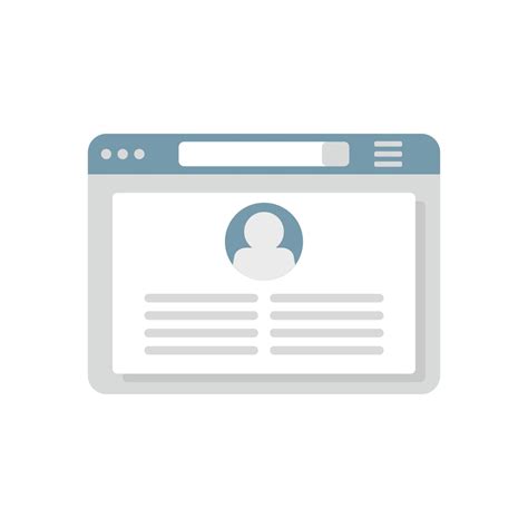browser frame icon flat vector computer window 17337487 vector art at