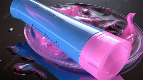 무료 전문적으로 3d로 렌더링된 파란색 화장품 젤 냄비 Ppt 배경 Slidesdocs