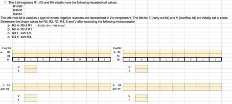 Solved 1 The 8 Bit Registers R1 R3 And R4 Initially Have