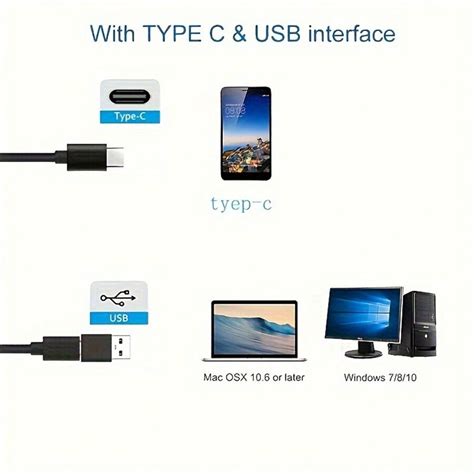 70mm C Type Usb Android Endoscope Camera Flexible Hard Wire 1m 2m