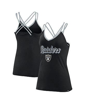 Womens Fanatics Black Las Vegas Raiders Go For It Strappy Crossback