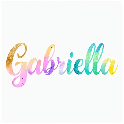 Vibrant Gabriella Cursive Name Art With Watercolor Effect Mug Playground