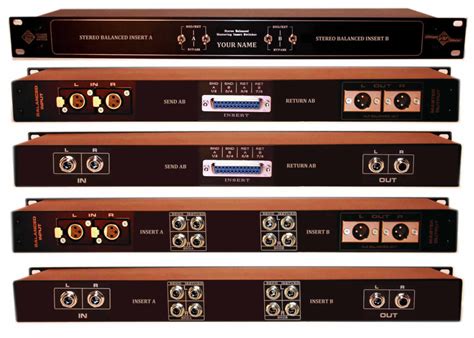 X Stereo TRS Mastering Insert Bypass Studio Switch TRS Or XLR I O Select