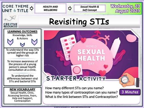 STIs STD S And Sexual Health KS Teaching Resources