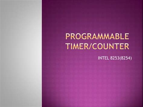 Programmable Timer Pptx