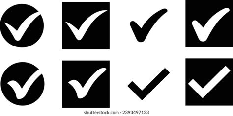 Check Mark Icons Set Check Marks Stock Vector Royalty Free 2393497123