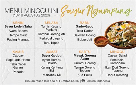 Makanan Sehat Sempurna Daftar Menu Makanan Sehat Images