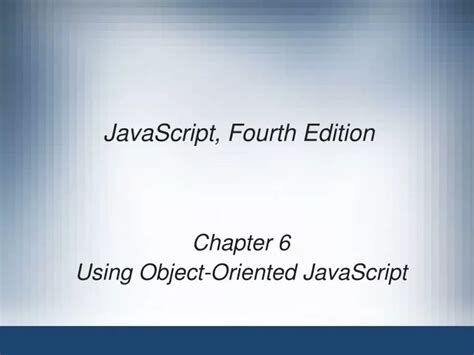 Ppt Mastering Object Oriented Javascript Programming Powerpoint