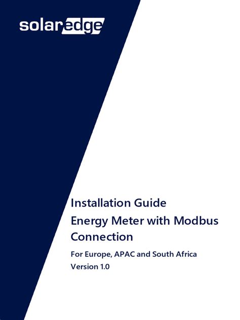 Se Energy Meter With Modbus Installation Guide Pdf