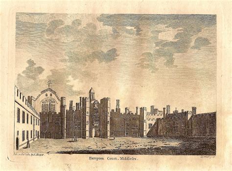 Hampton Court Palace Middlesex Antique Print 1784 Maps And Antique Prints