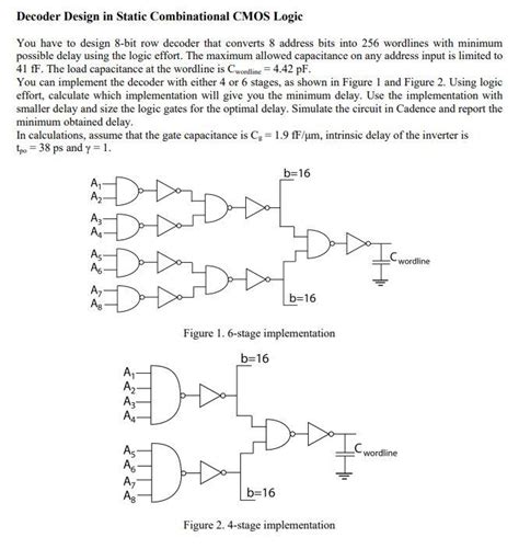 Solved Decoder Design In Static Combinational Cmos Logic You