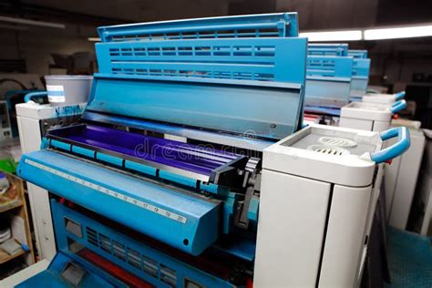 Ink Rollers On Offset Printing Machine Stock Photo Image Of Printing News 25530858