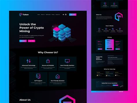 Crypto Mining Landing Page Ui Design Behance