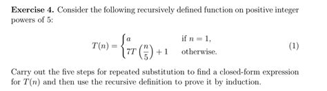 Solved Exercise 4 Consider The Following Recursively