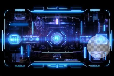 Premium PSD Abstract Technology Hud Elements On Transparent Background