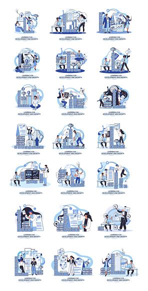 전문성 개발에 도움 자격을 갖춘 직원 교육 프로그램 개발 및 성장을위한 학습202106251 개념에 대한 스톡 벡터 아트 및 기타 이미지 Istock