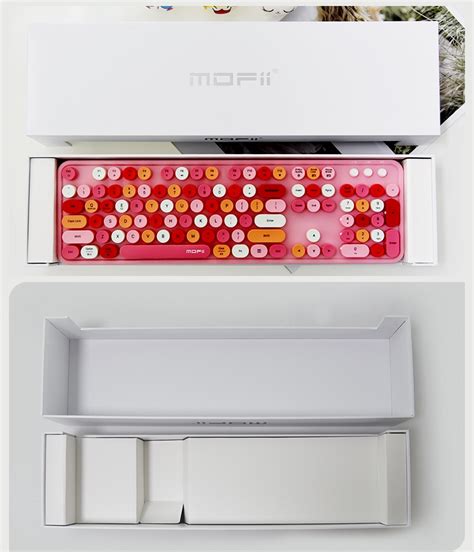 Mofii Sweet Dual Mode Keyboard Mouse Combo Bluetooth Wireless Pc Laptop Office Table Ts