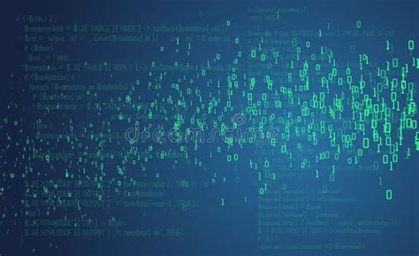 Abstract Technology Binary Code Background
