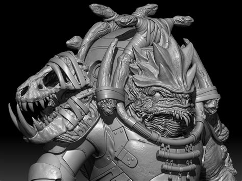 Mass Effect Fan Art Nakmor Drack Ue5 Zbrushcentral